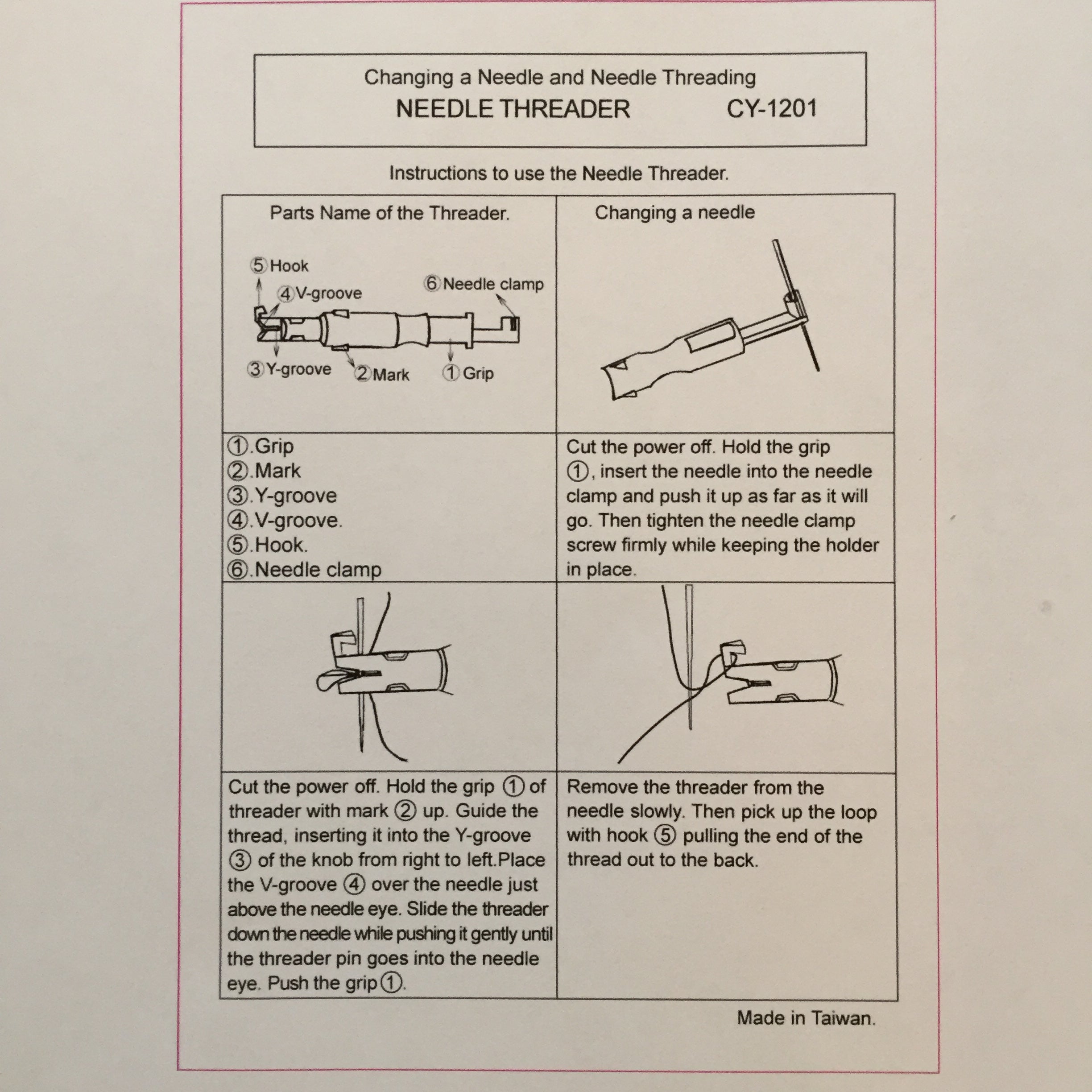 Needle threading tool for sewing machines – Sewing Machine Accessories